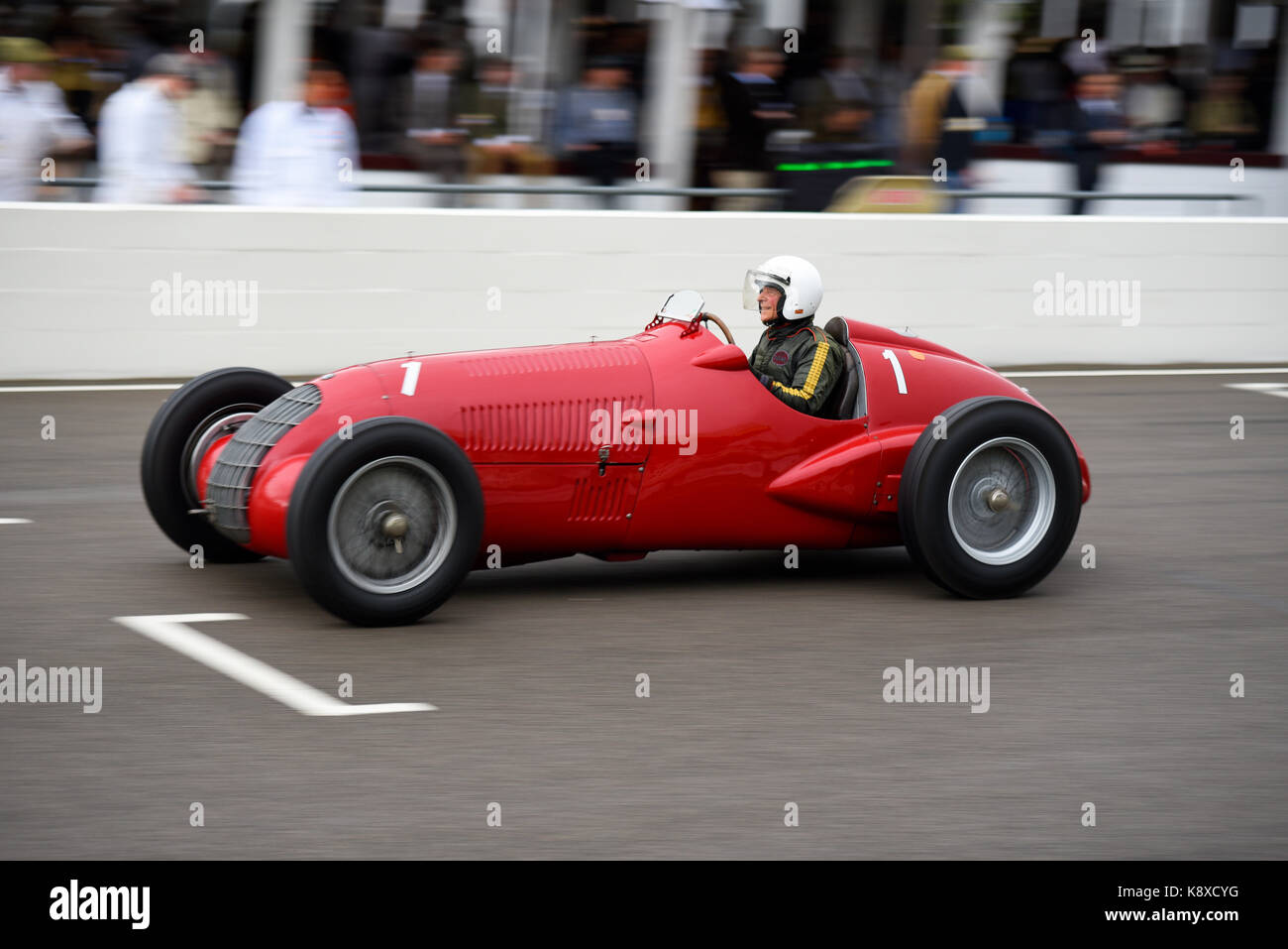 Alfa Romeo 308C racing at Goodwood Revival 2017 Goodwood Trophy for ...