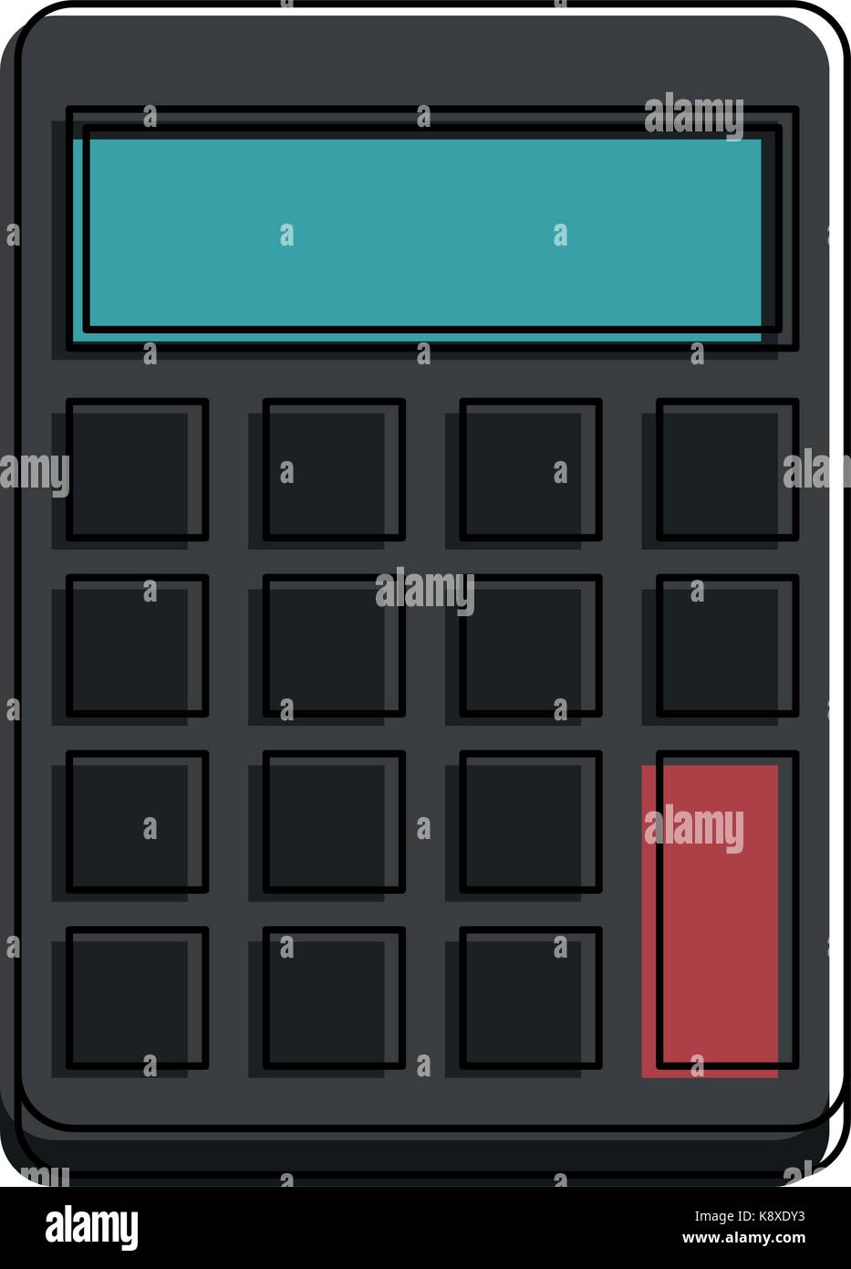 Office concept calculator blank Stock Vector Images - Alamy