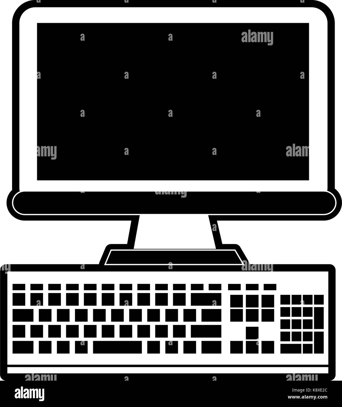 computer and keyboard icon image Stock Vector Image & Art - Alamy
