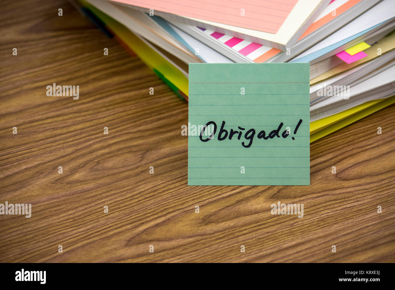 Thank You; The Pile of Business Documents on the Desk Stock Photo - Alamy