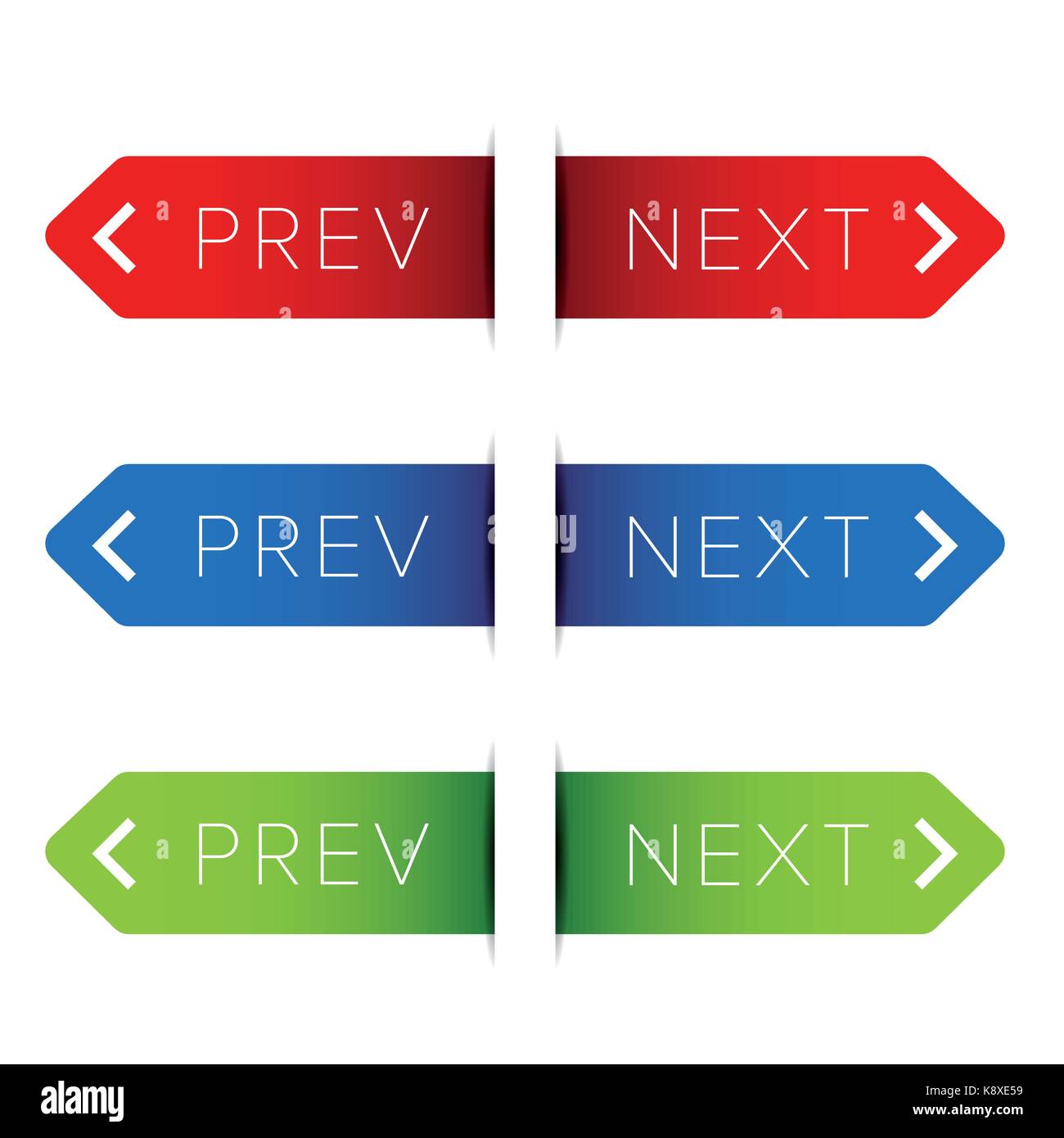 Previous next web buttons hi-res stock photography and images - Alamy
