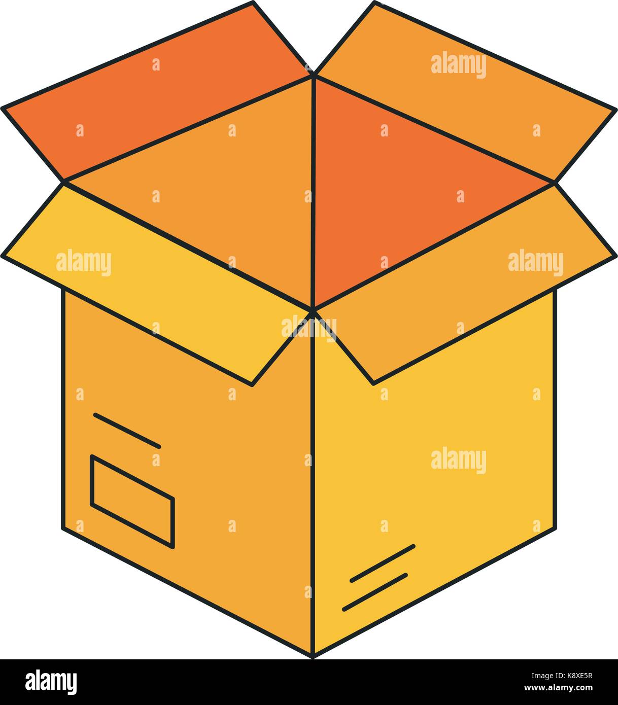 open cardboard box icon image Stock Vector Image & Art - Alamy