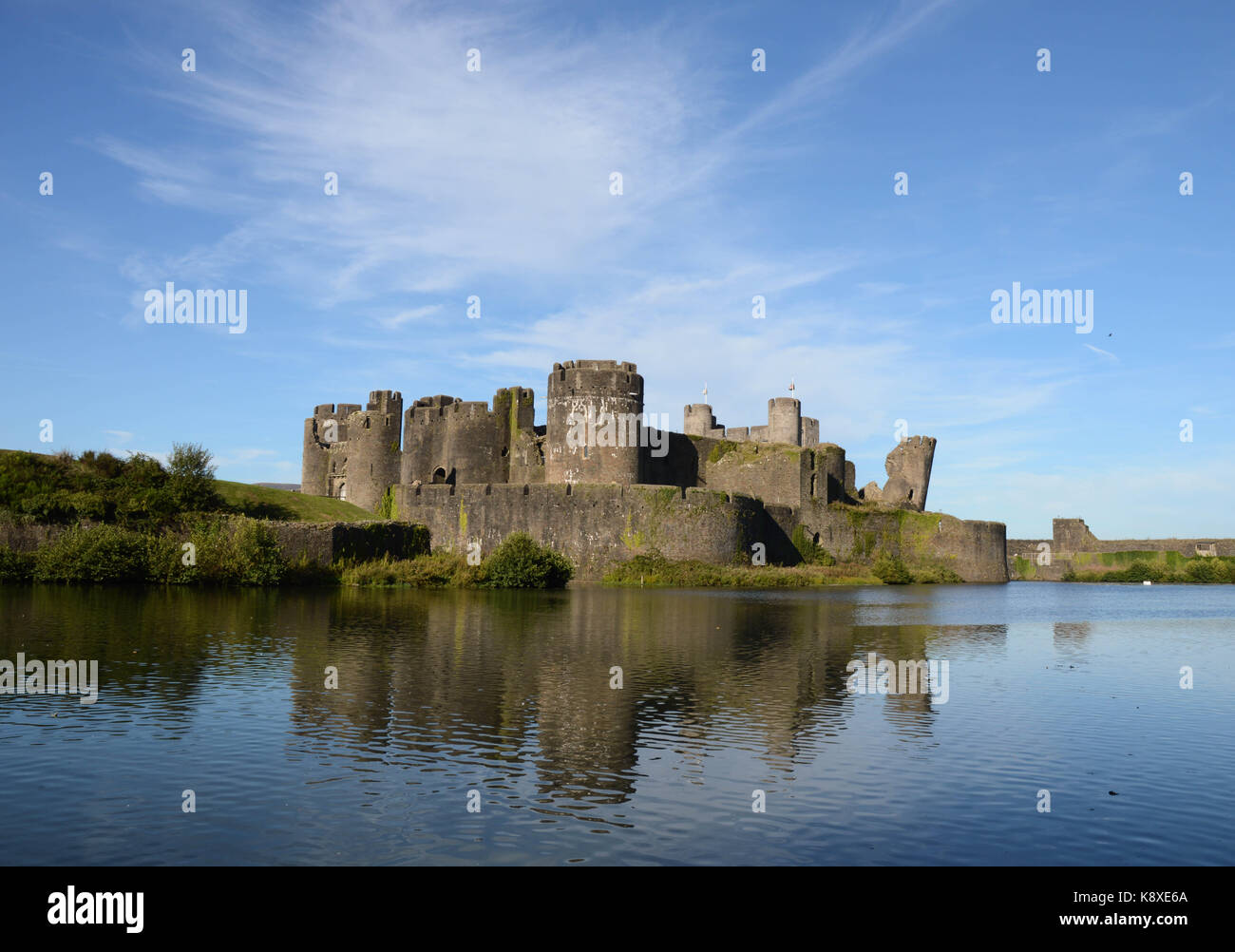 Caerphilly Castle, Wales Stock Photo - Alamy