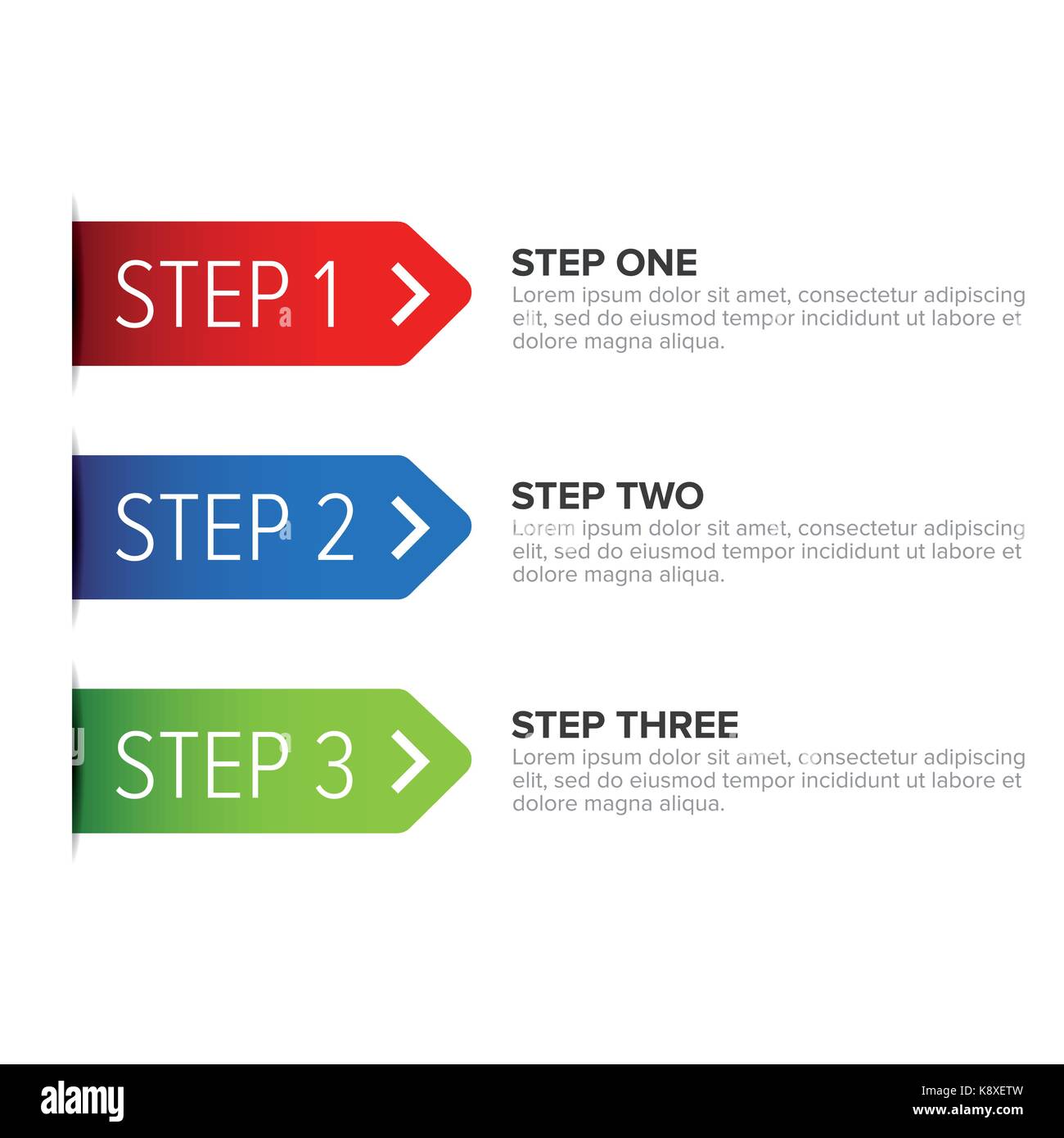 Three steps Cut Out Stock Images & Pictures - Alamy