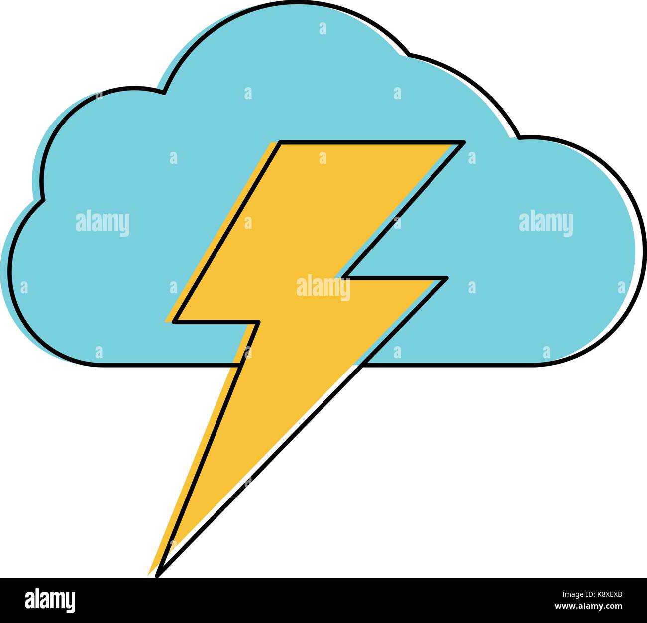 Cloud to cloud lightening Stock Vector Images - Alamy