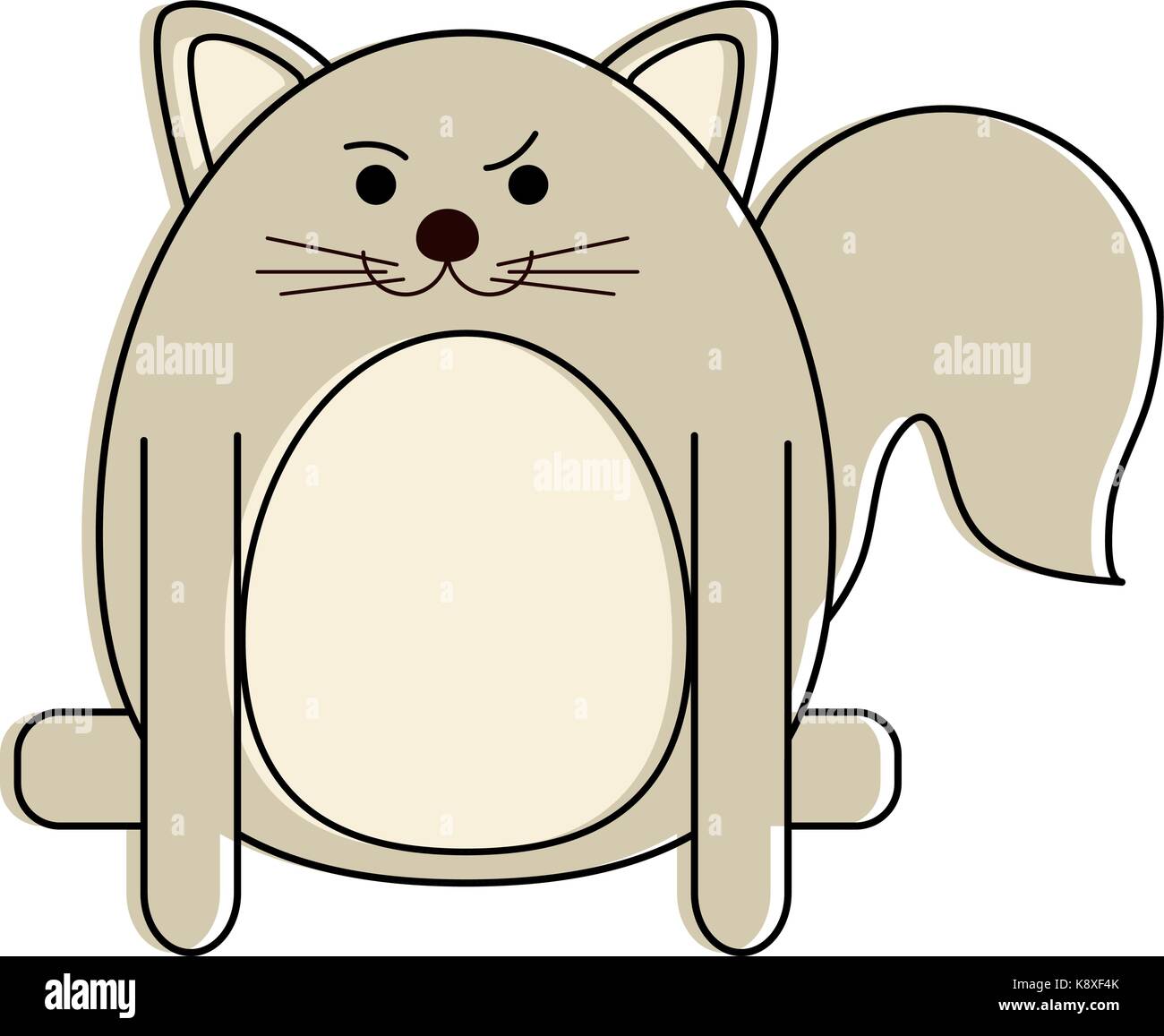 Very fat cat pets Stock Vector Images - Alamy