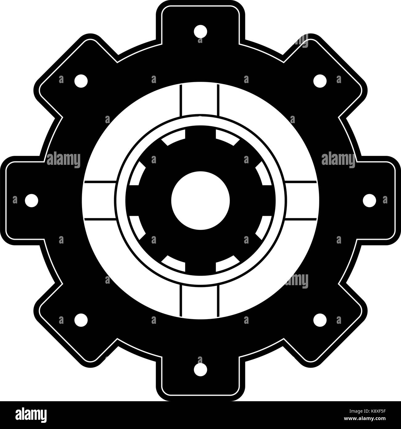 single gear icon image Stock Vector Image & Art - Alamy