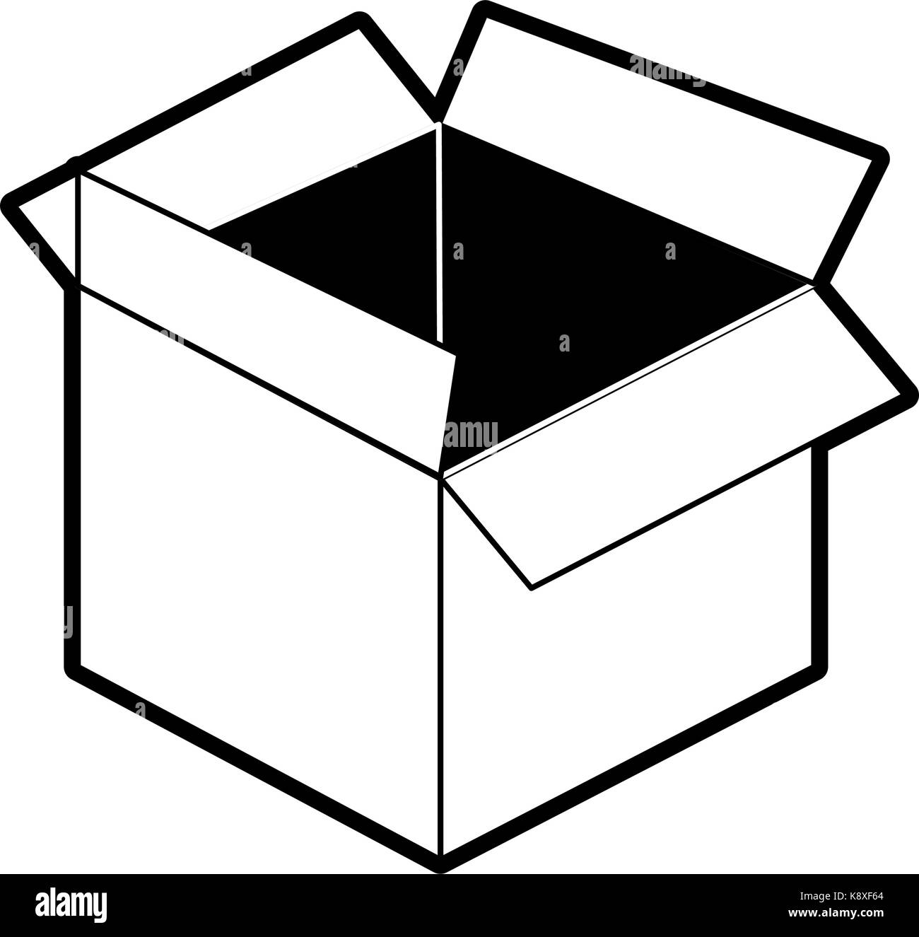 open cardboard box icon image Stock Vector Image & Art - Alamy