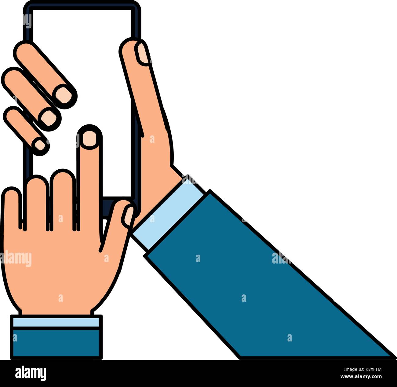 hands using smartphone icon image Stock Vector Image & Art - Alamy
