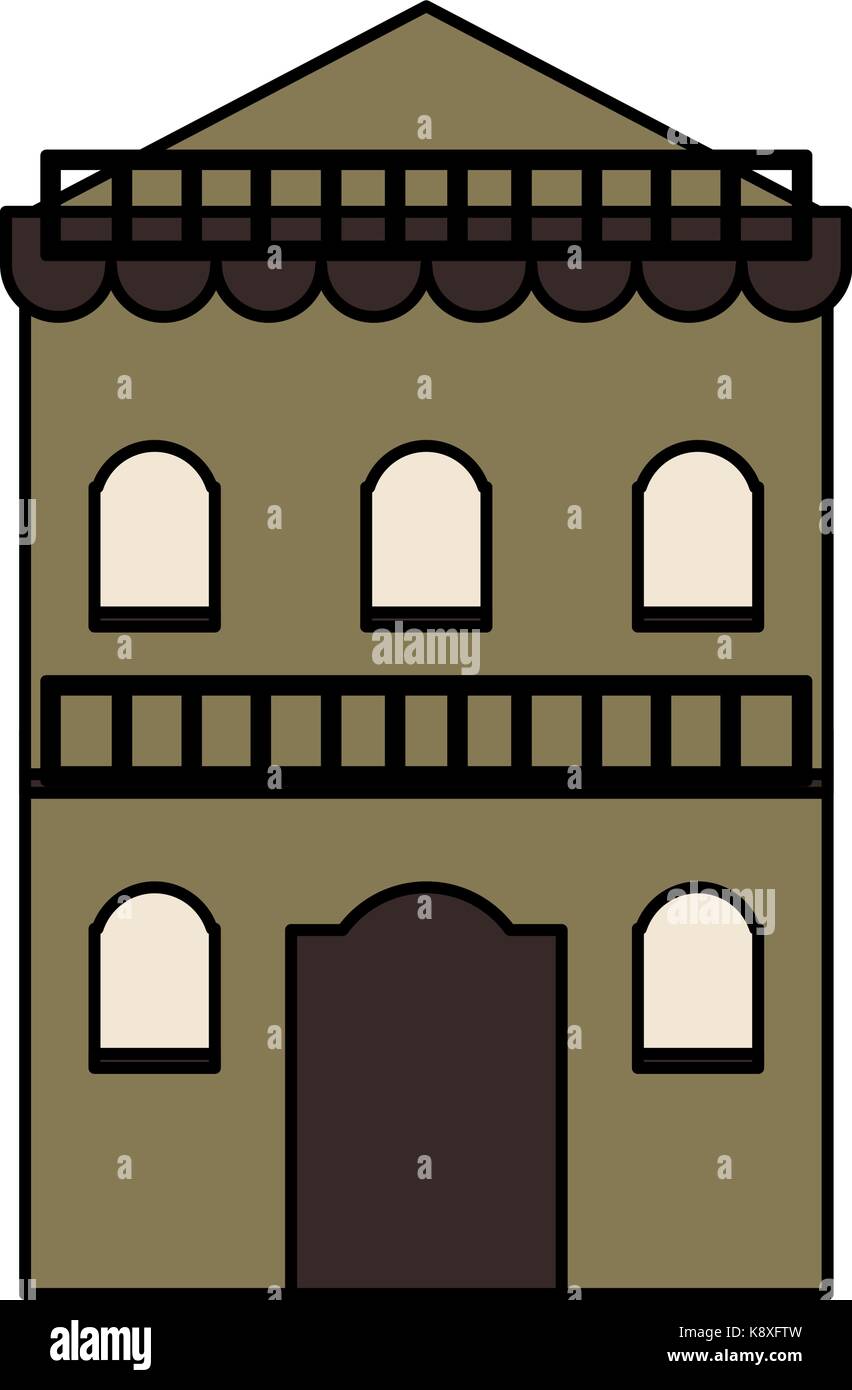 vintage building town or village icon image Stock Vector Image & Art ...