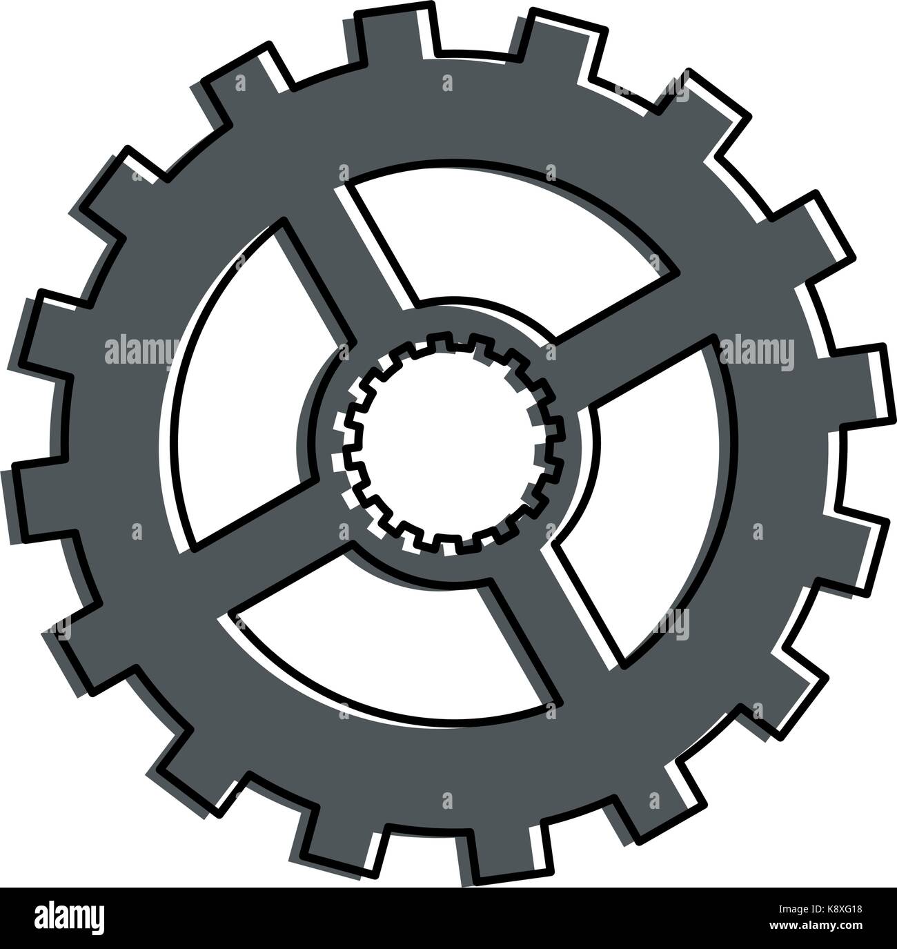 single gear icon image Stock Vector Image & Art - Alamy