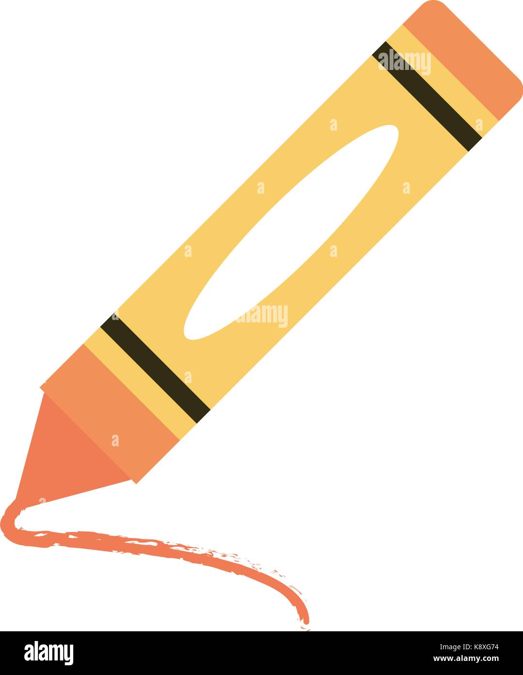 Crayons yellow cartoon Cut Out Stock Images & Pictures - Alamy