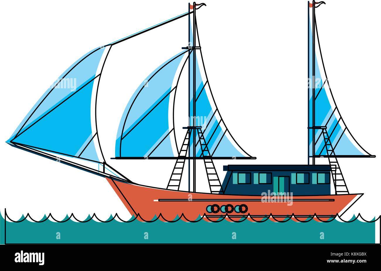 ship with sails icon image Stock Vector Image & Art - Alamy