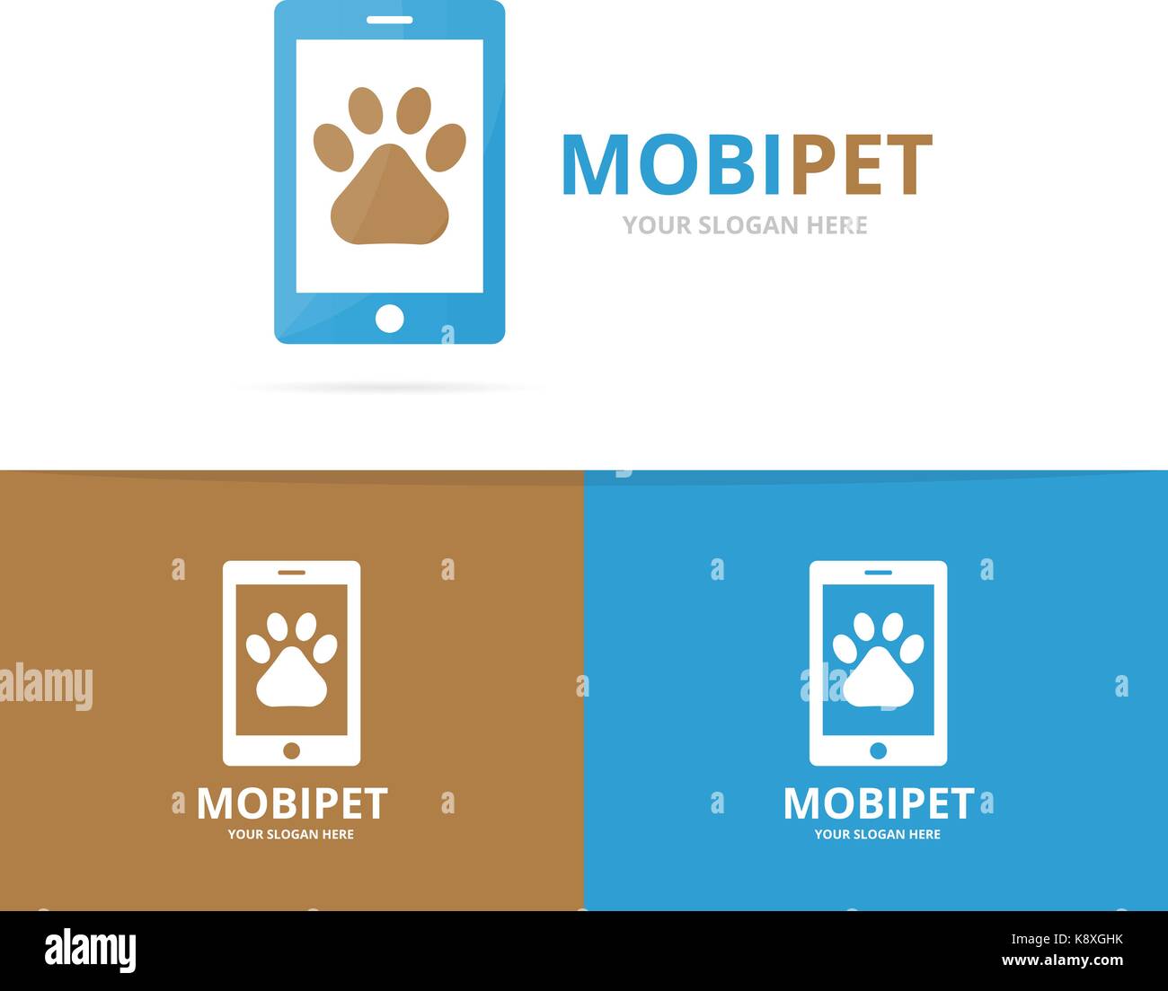 Paw technology logo Stock Vector Images - Alamy