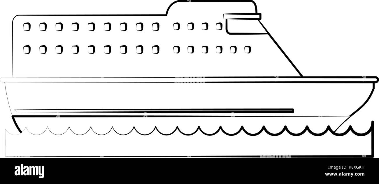 cruise ship sideview icon image Stock Vector Image & Art - Alamy