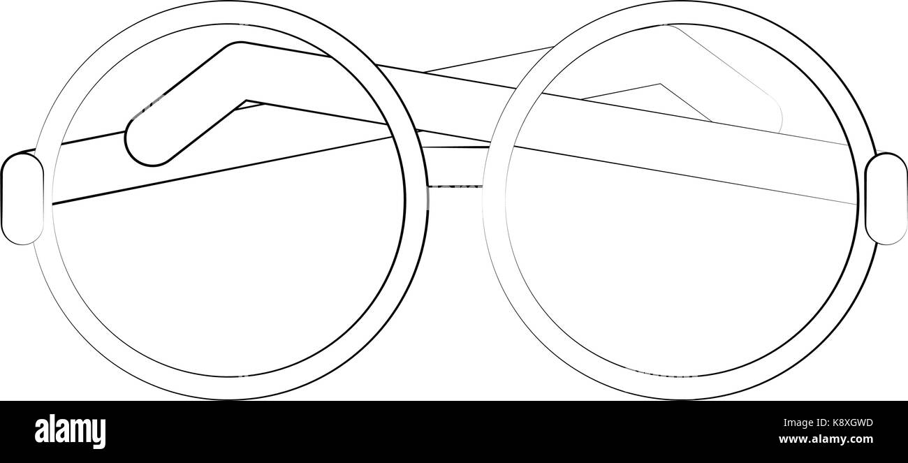 glasses round frame icon image Stock Vector Image & Art - Alamy