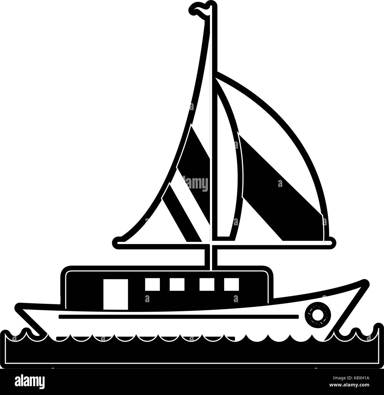 Sport sailing sails boats Stock Vector Images - Alamy