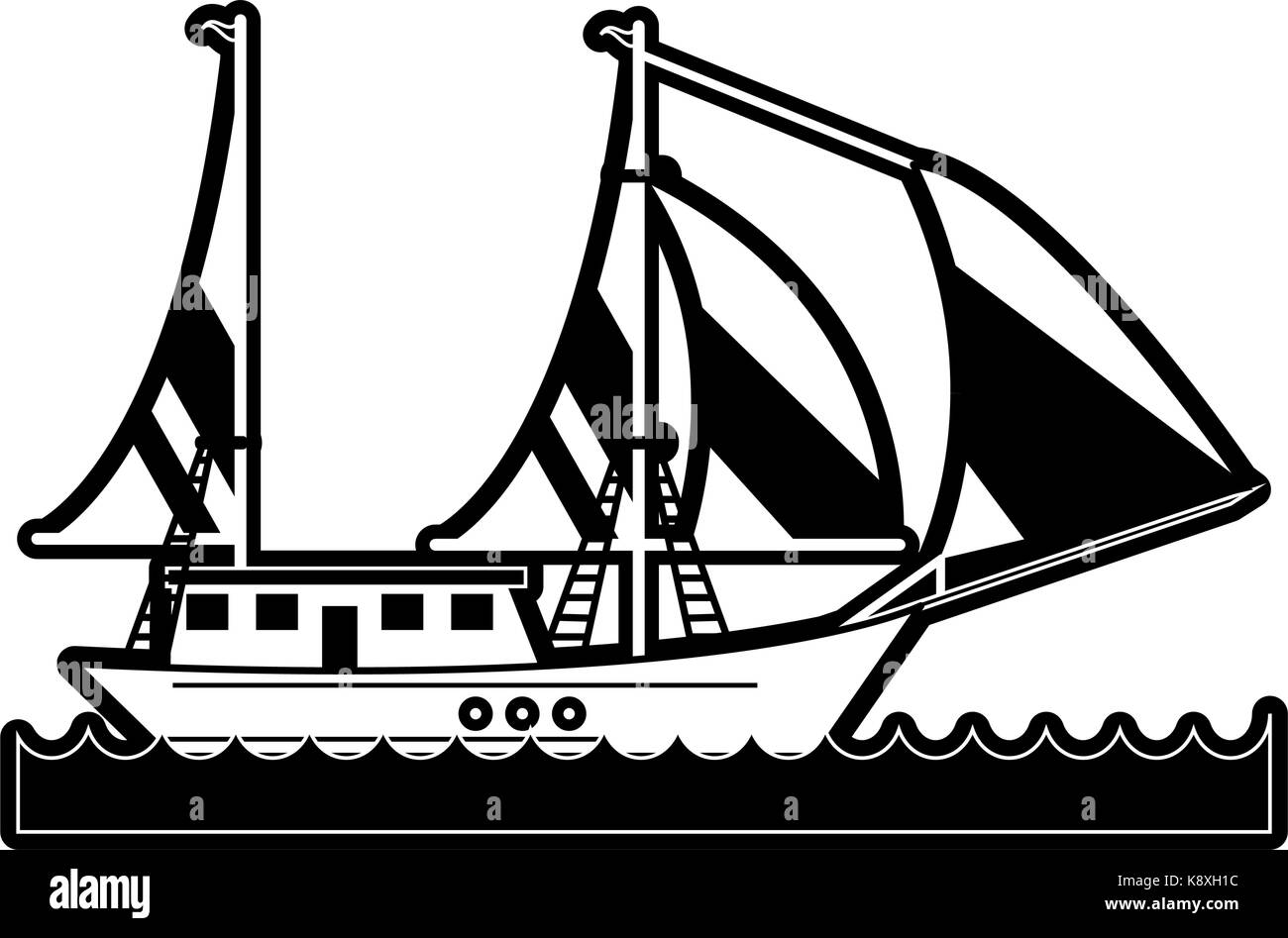 ship with sails icon image Stock Vector Image & Art - Alamy