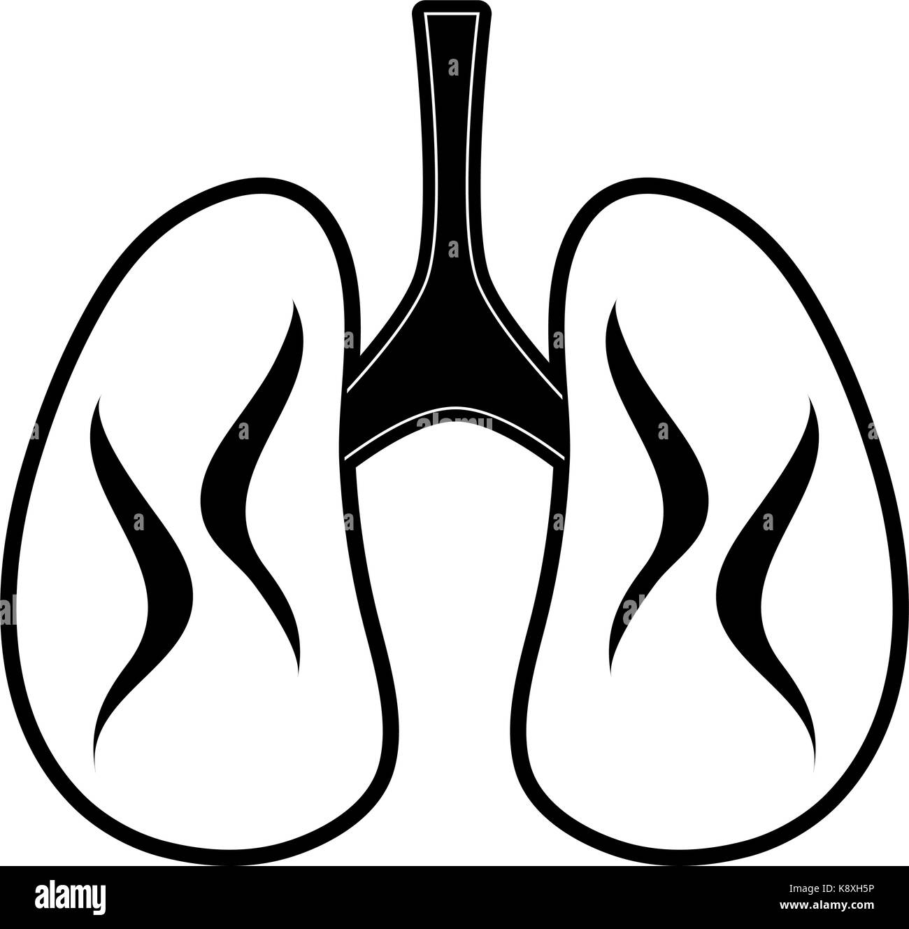 lungs anatomy icon image Stock Vector Image & Art - Alamy