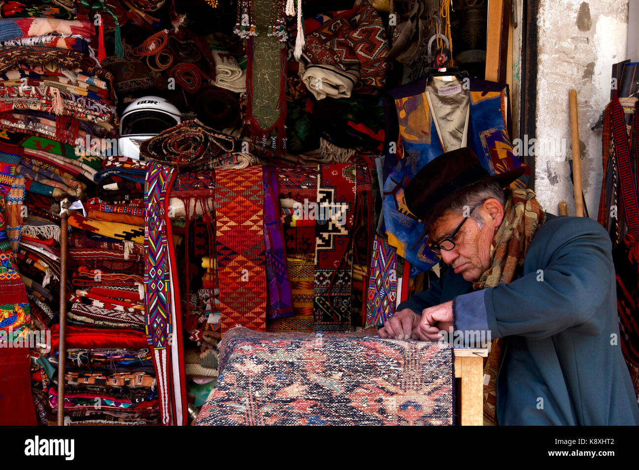 Old man sewing hi-res stock photography and images - Alamy