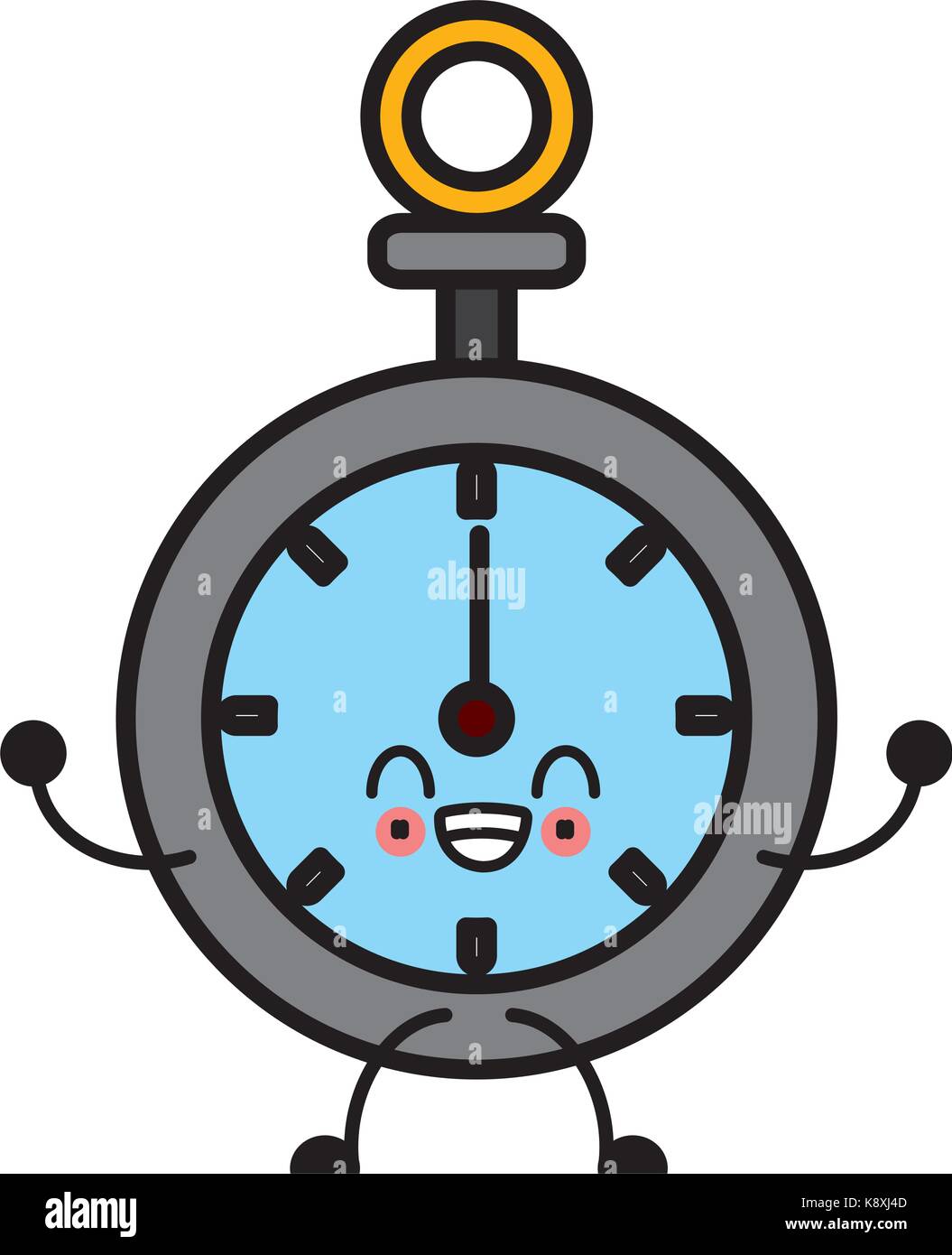 Timer isolated symbol cute kawaii cartoon Stock Vector Image & Art - Alamy