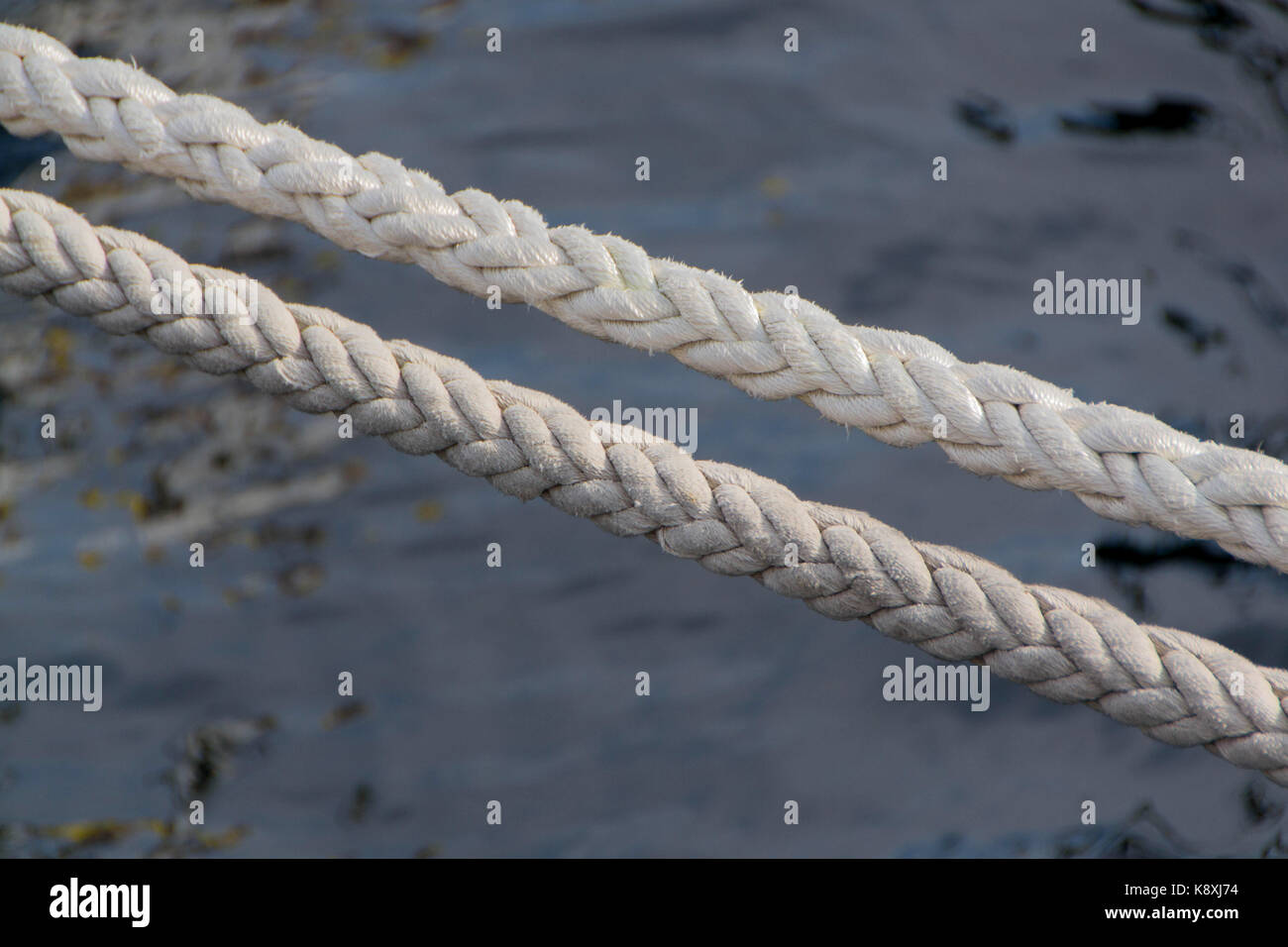 Marine rope for boat docking. Hemp or boat rope Stock Photo - Alamy
