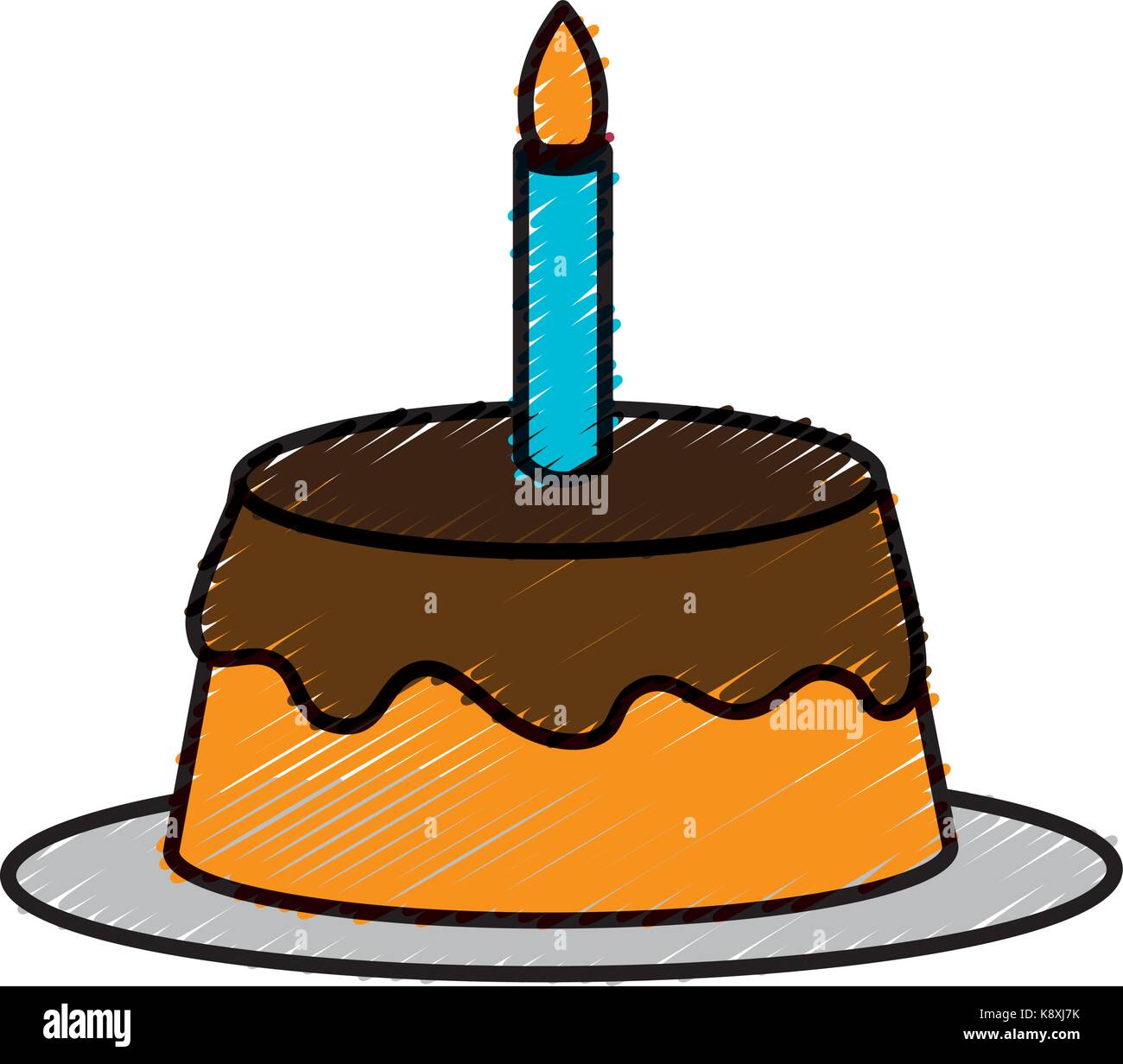 Scribble cake Stock Vector Images - Alamy