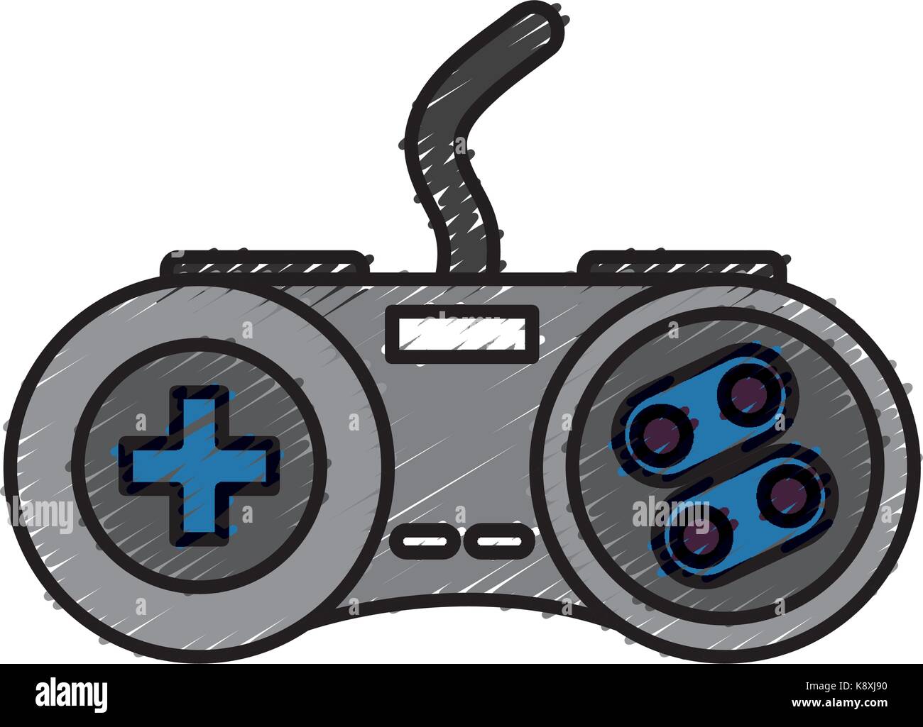 Old console gamepad Stock Vector Image & Art - Alamy