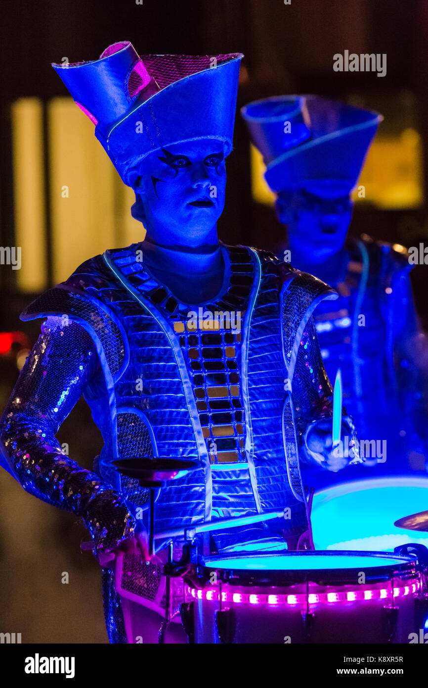 The sparks drummers drumming Stock Photo - Alamy