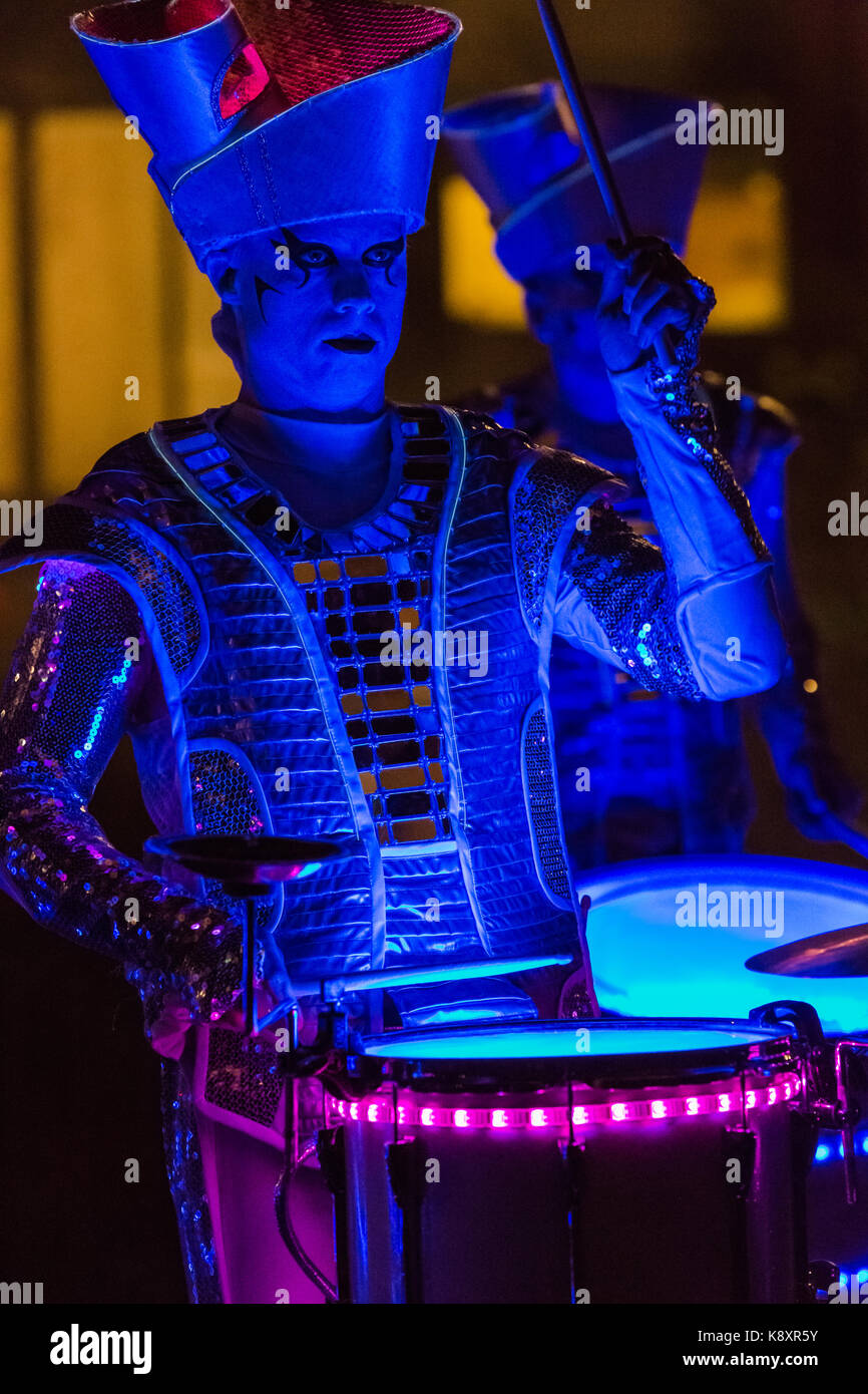 The sparks drummers drumming Stock Photo - Alamy