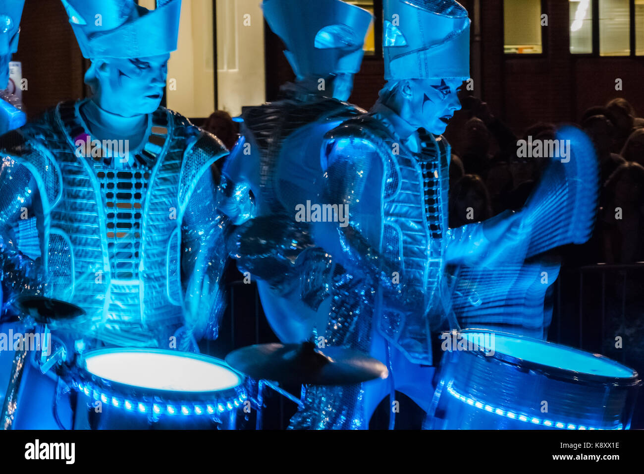 The sparks drummers drumming Stock Photo - Alamy