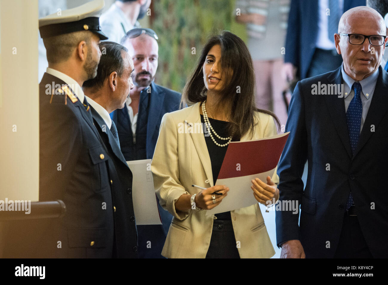 Rome, Italy. 20th Sep, 2017. Virginia Raggi, Mayor of Rome with Massimo ...