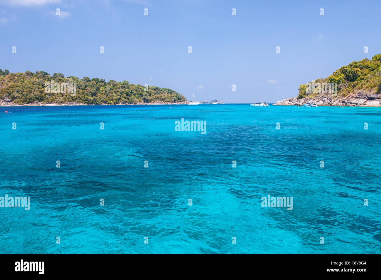 Sea landscape with island and sky of andaman sea Stock Photo - Alamy