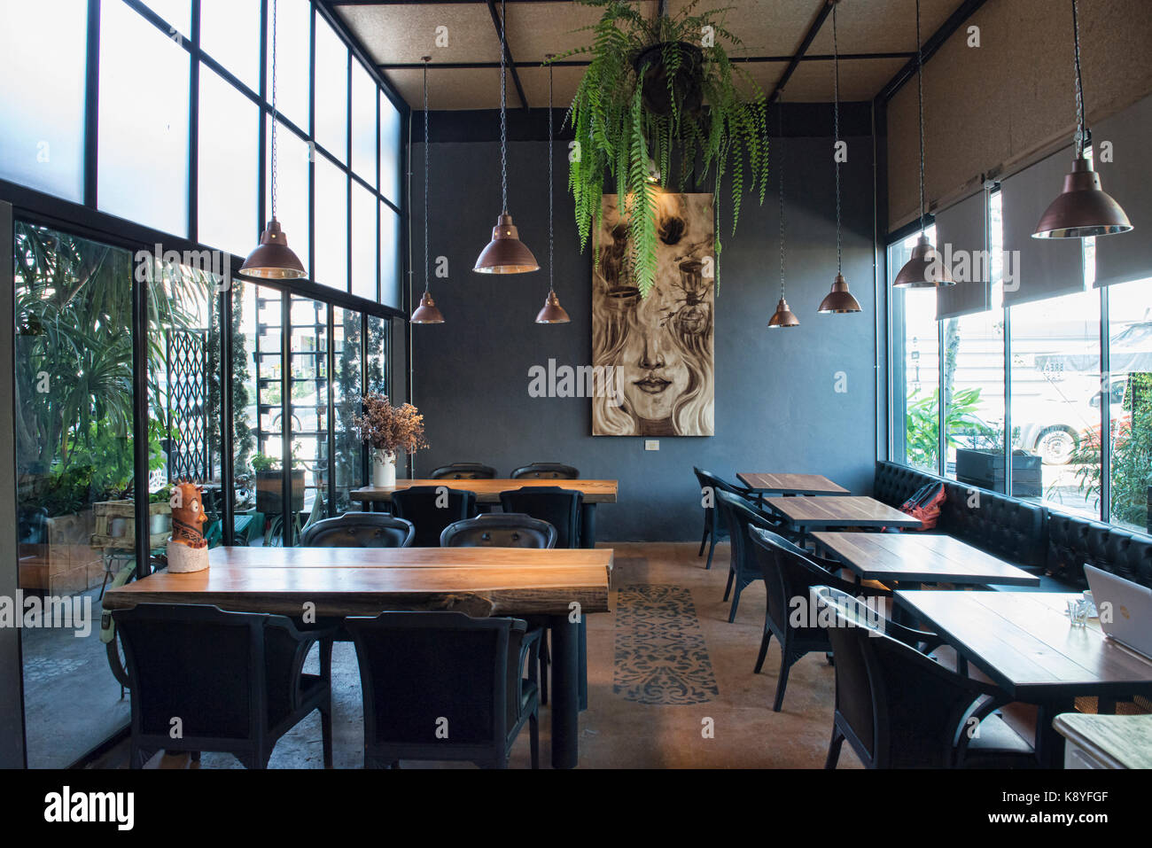 Artsy cafe in Chiang Mai, Thailand Stock Photo - Alamy