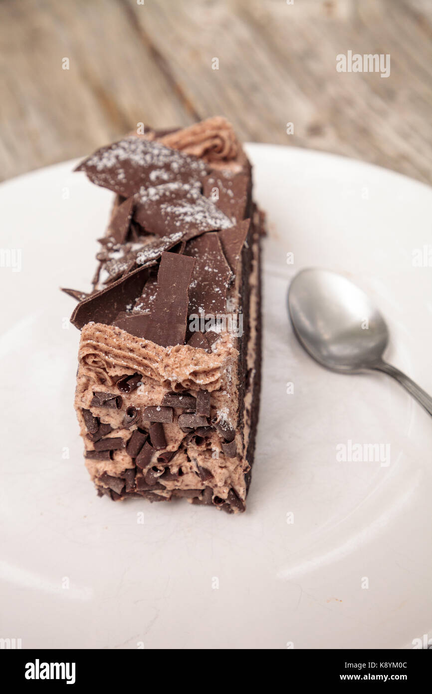 Moist devils food chocolate cake called Parisian cake with a chocolate ...