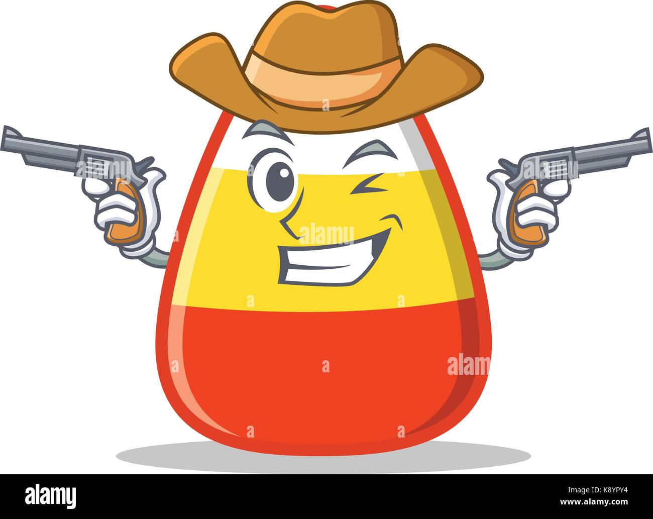 Cowboy candy corn character cartoon Stock Vector Image & Art - Alamy