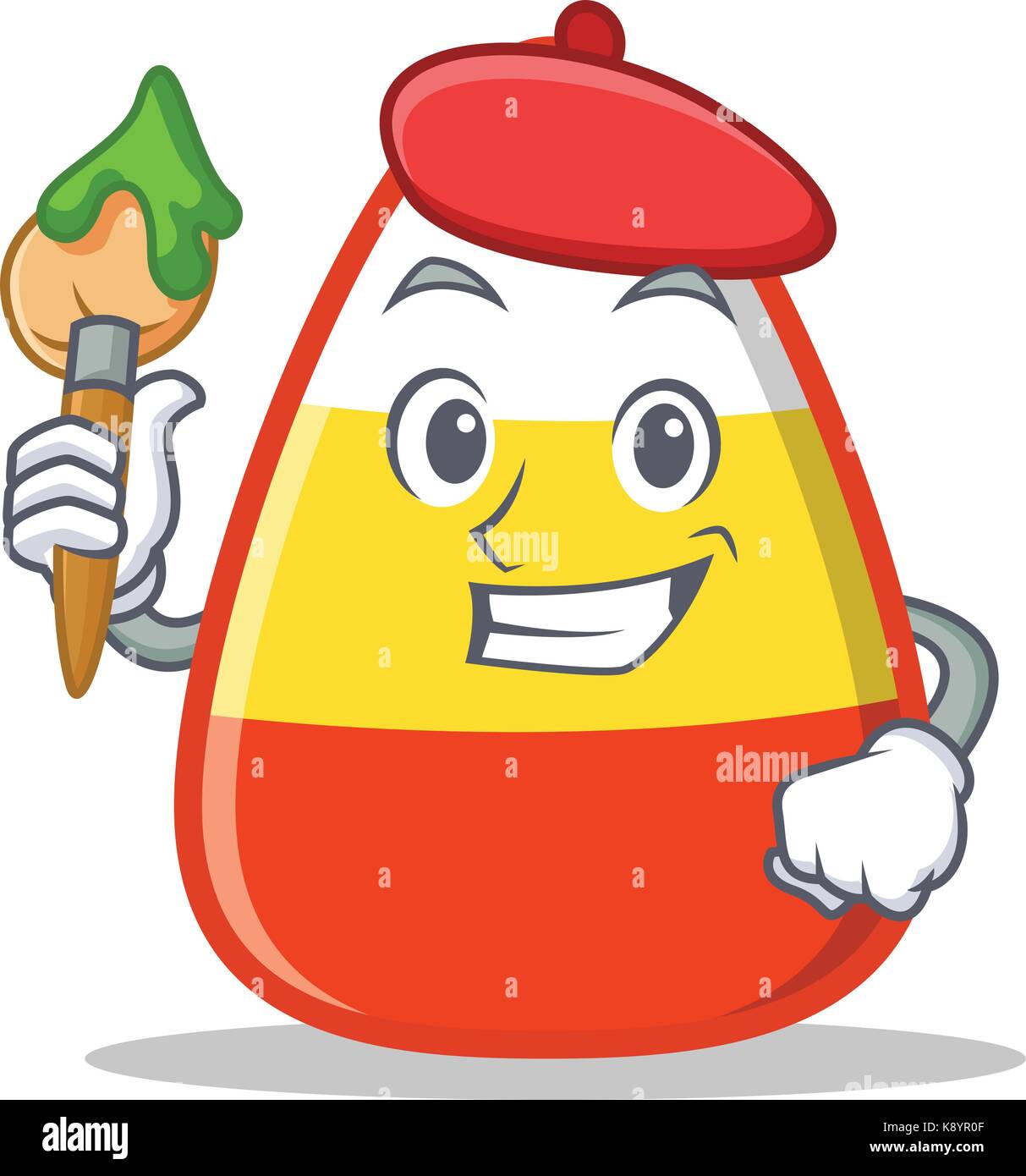 Artist candy corn character cartoon Stock Vector Image & Art - Alamy
