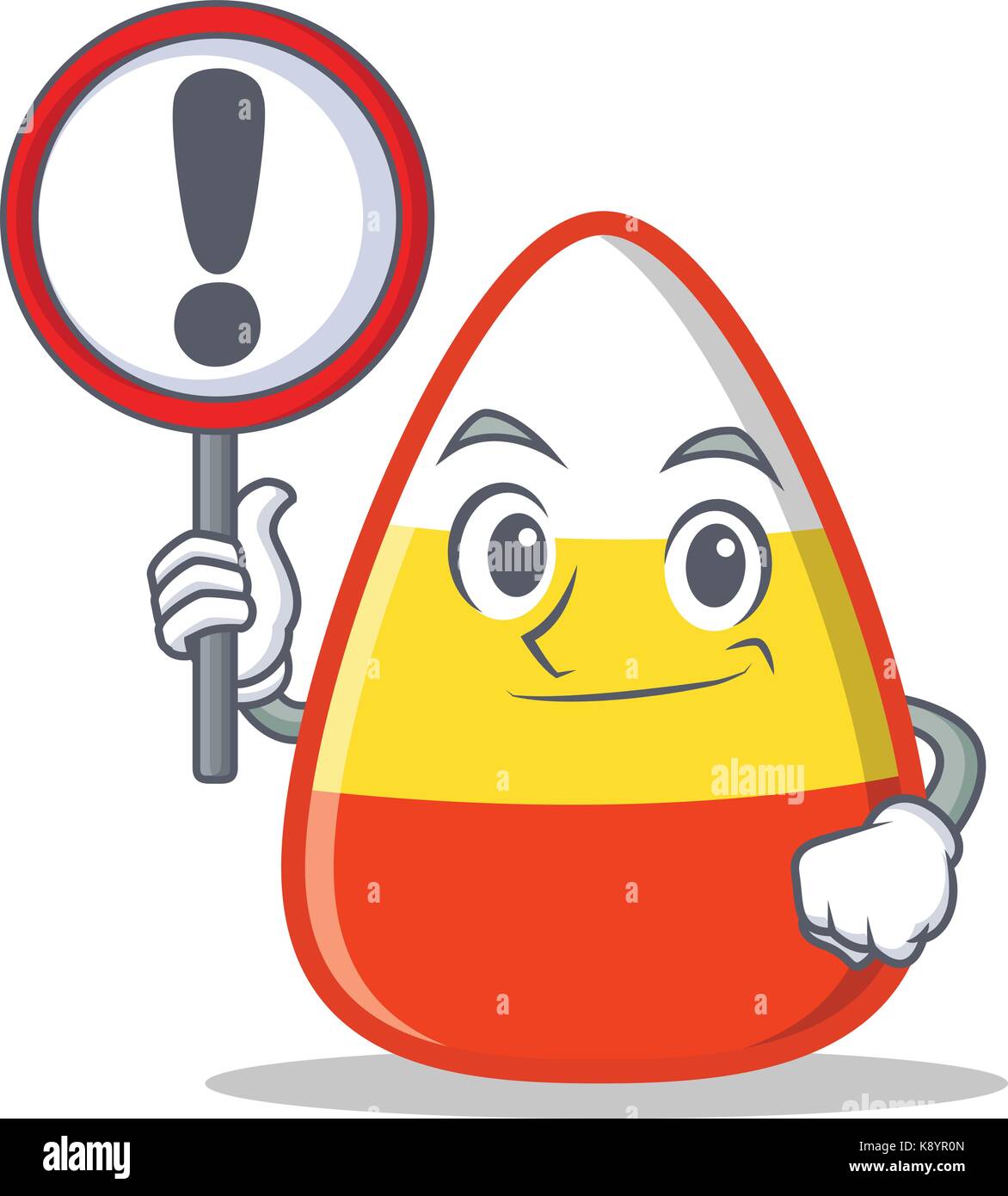 With sign candy corn character cartoon Stock Vector Image & Art - Alamy
