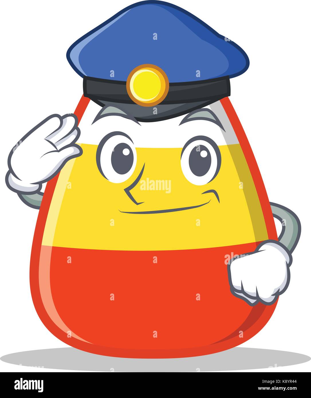 Police candy corn character cartoon Stock Vector Image & Art - Alamy