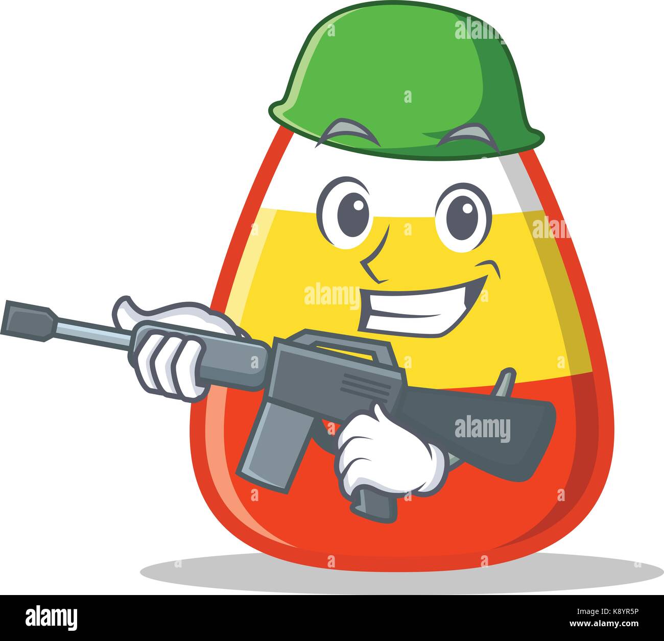 Army candy corn character cartoon Stock Vector Image & Art - Alamy