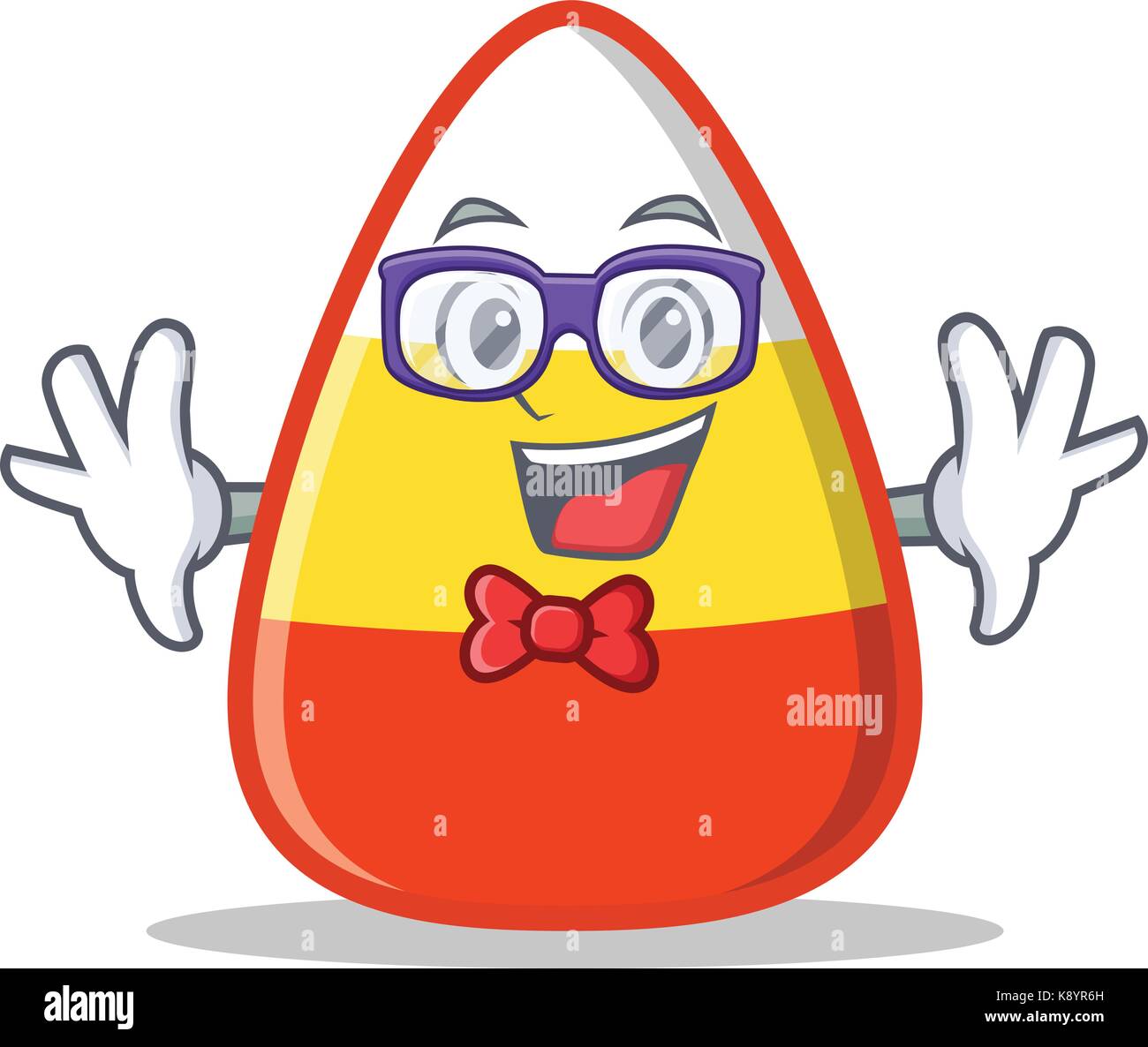 Geek candy corn character cartoon Stock Vector Image & Art - Alamy