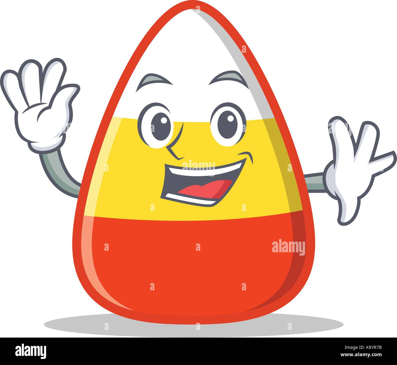 Waving candy corn character cartoon Stock Vector Image & Art - Alamy