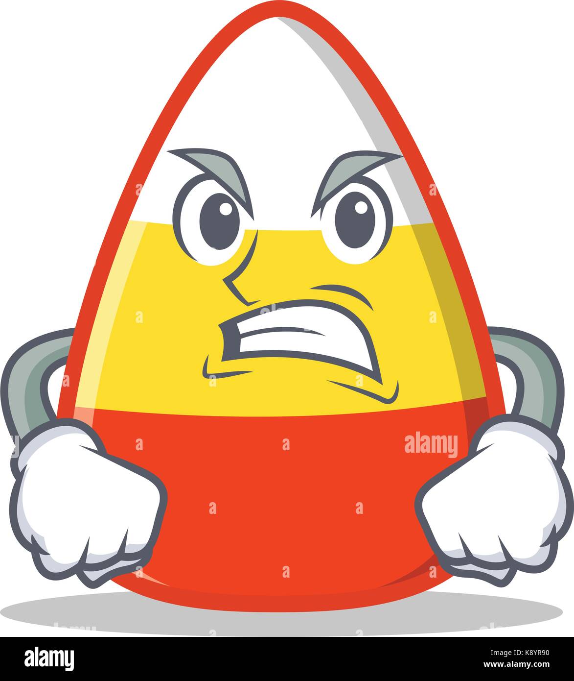 Angry candy corn character cartoon Stock Vector Image & Art - Alamy