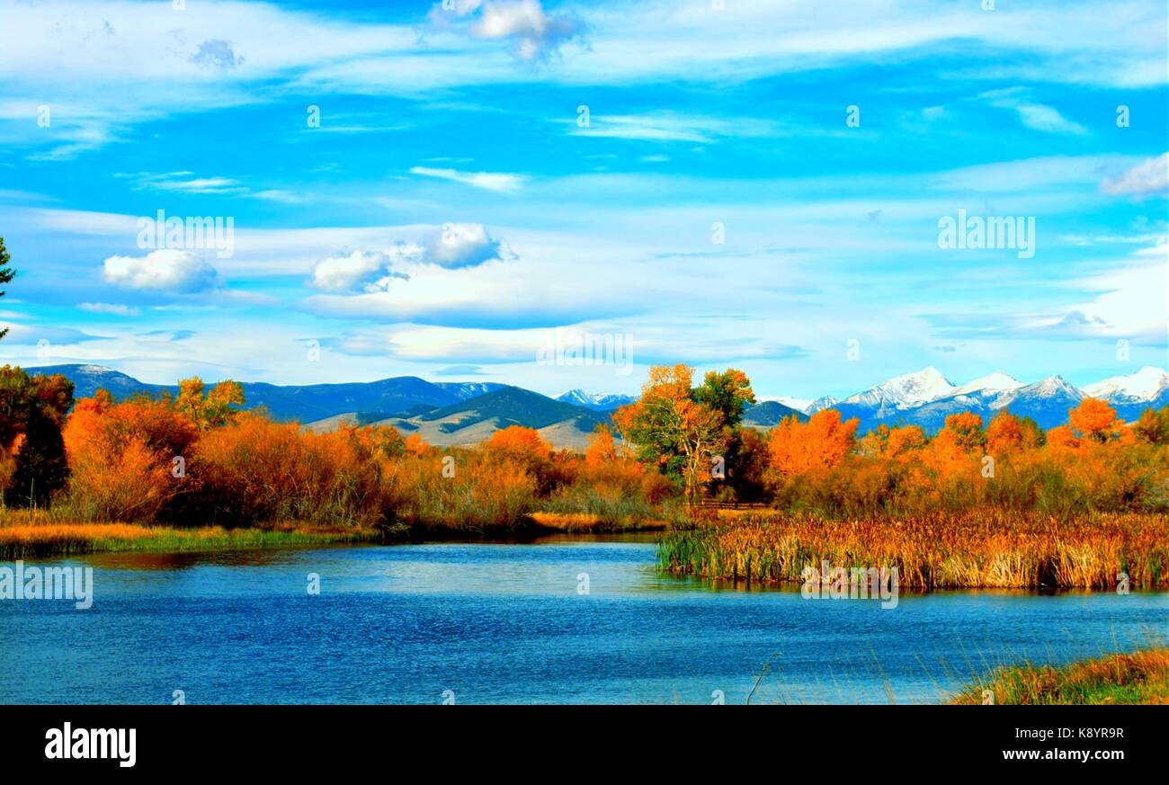 montana fall time scene Stock Photo - Alamy