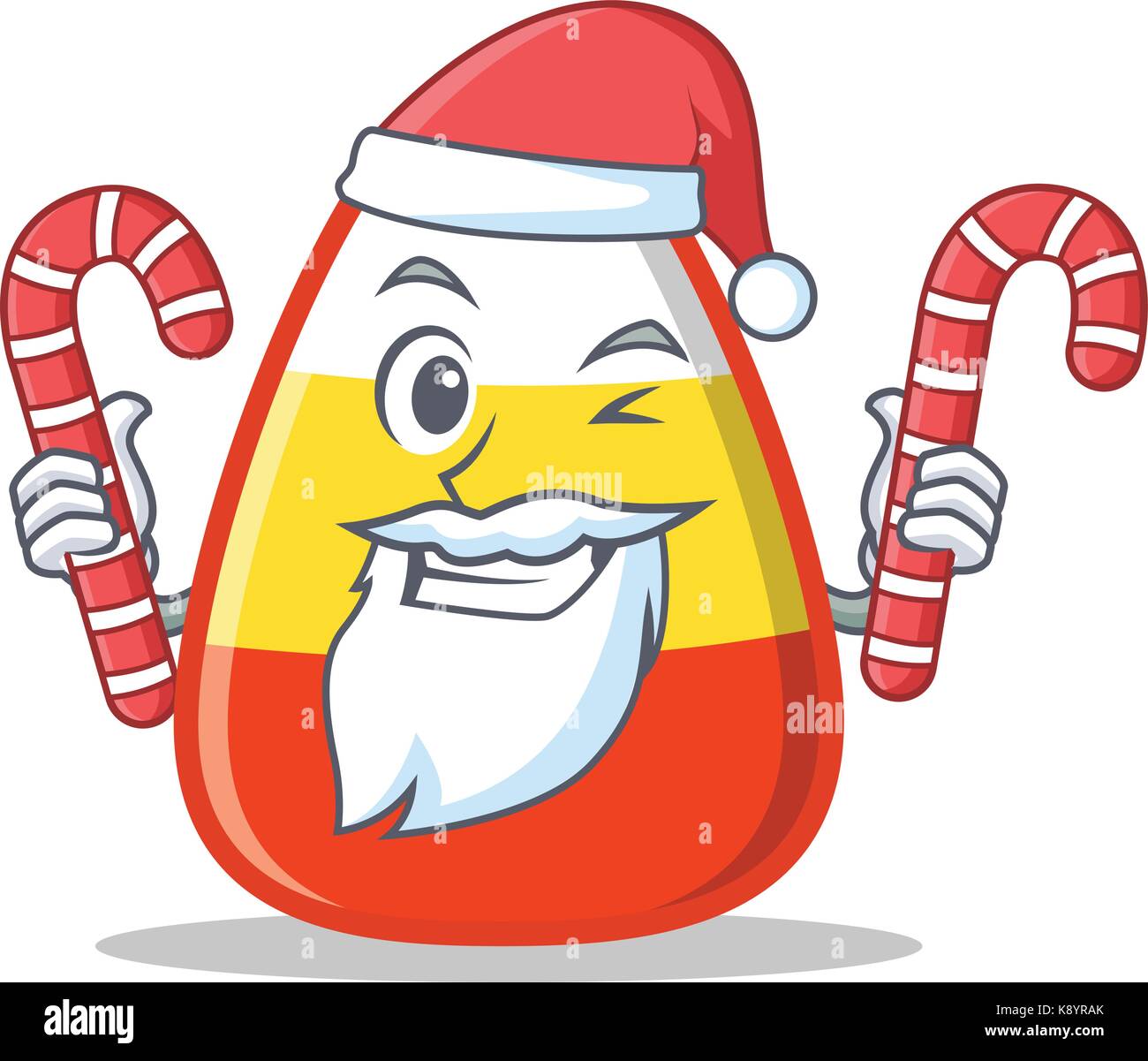 Wink Santa candy corn character cartoon Stock Vector Image & Art - Alamy