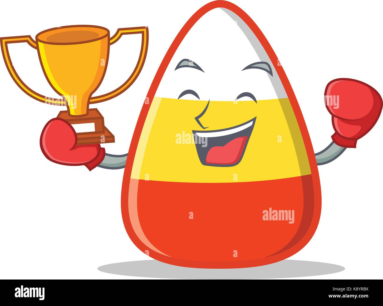 Boxing winner candy corn character cartoon Stock Vector Image & Art - Alamy