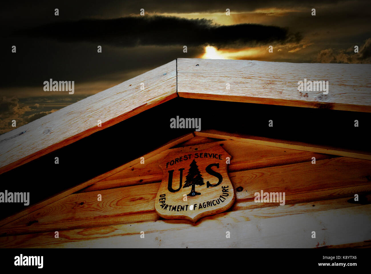 forest service building montana Stock Photo - Alamy