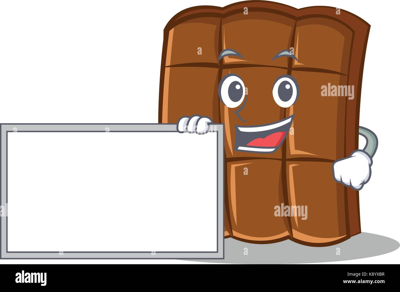 With board chocolate character cartoon style Stock Vector Image & Art ...