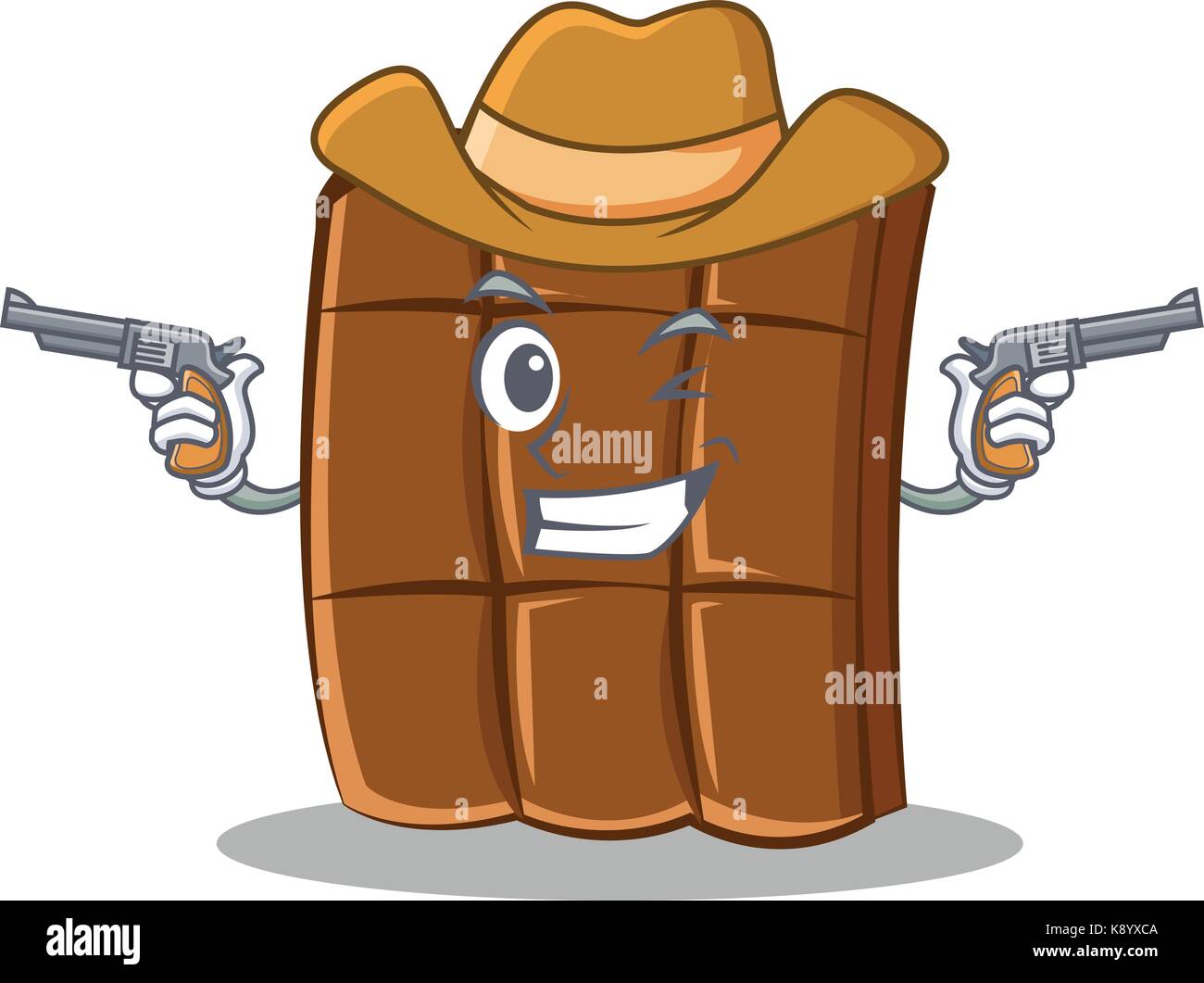 Cowboy chocolate character cartoon style Stock Vector Image & Art - Alamy
