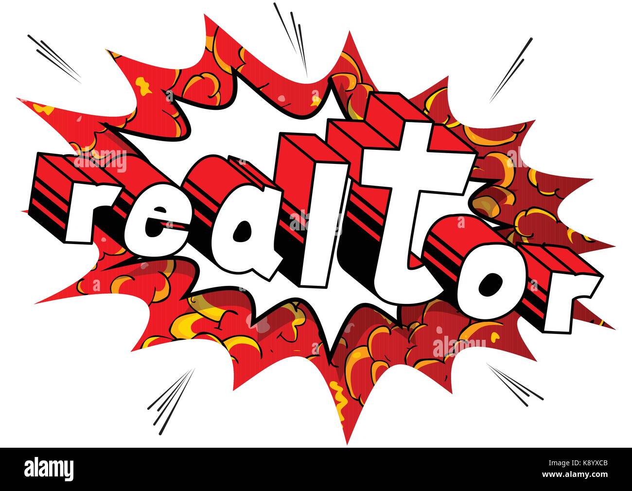 Realtor - Comic book style word on abstract background Stock Vector ...